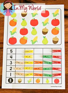 Autumn Math Centers for Kindergarten - In My World
