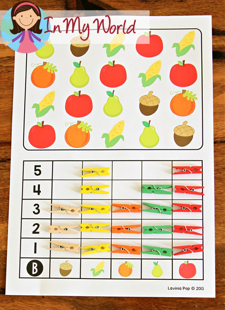 Autumn Math Centers for Kindergarten - In My World