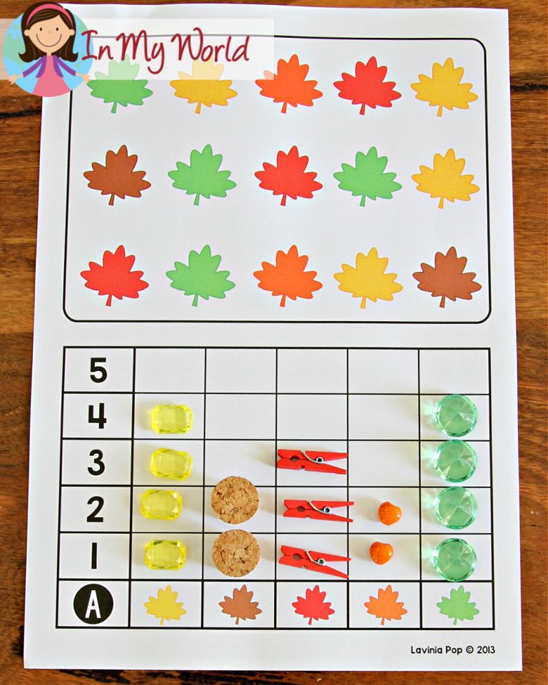 Autumn Math Centers for Kindergarten - In My World