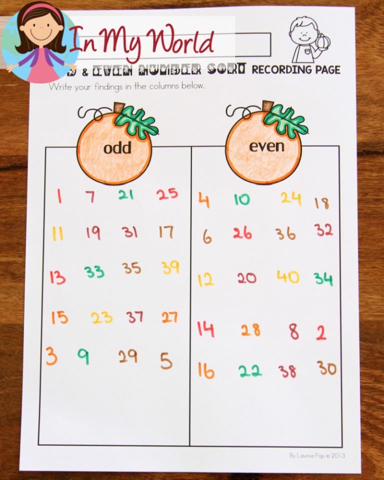 Autumn Math Centers for Kindergarten - In My World