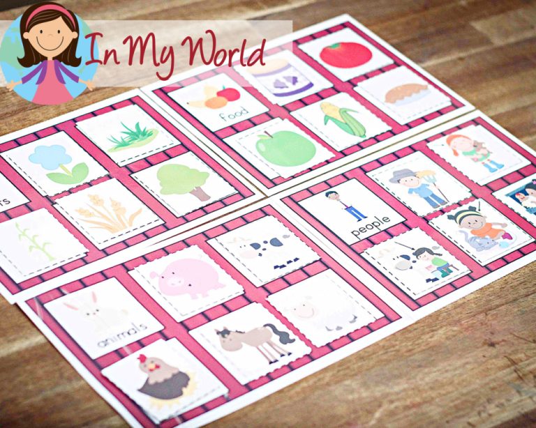 Preschool Farm Theme Week 1 - In My World