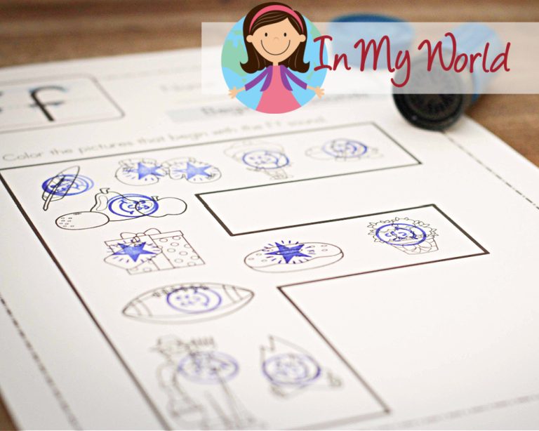 Preschool Letter F - In My World