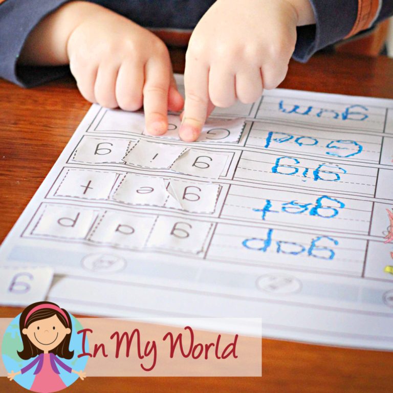 Preschool-Letter-G-CVC-worksheet-cut-paste - In My World