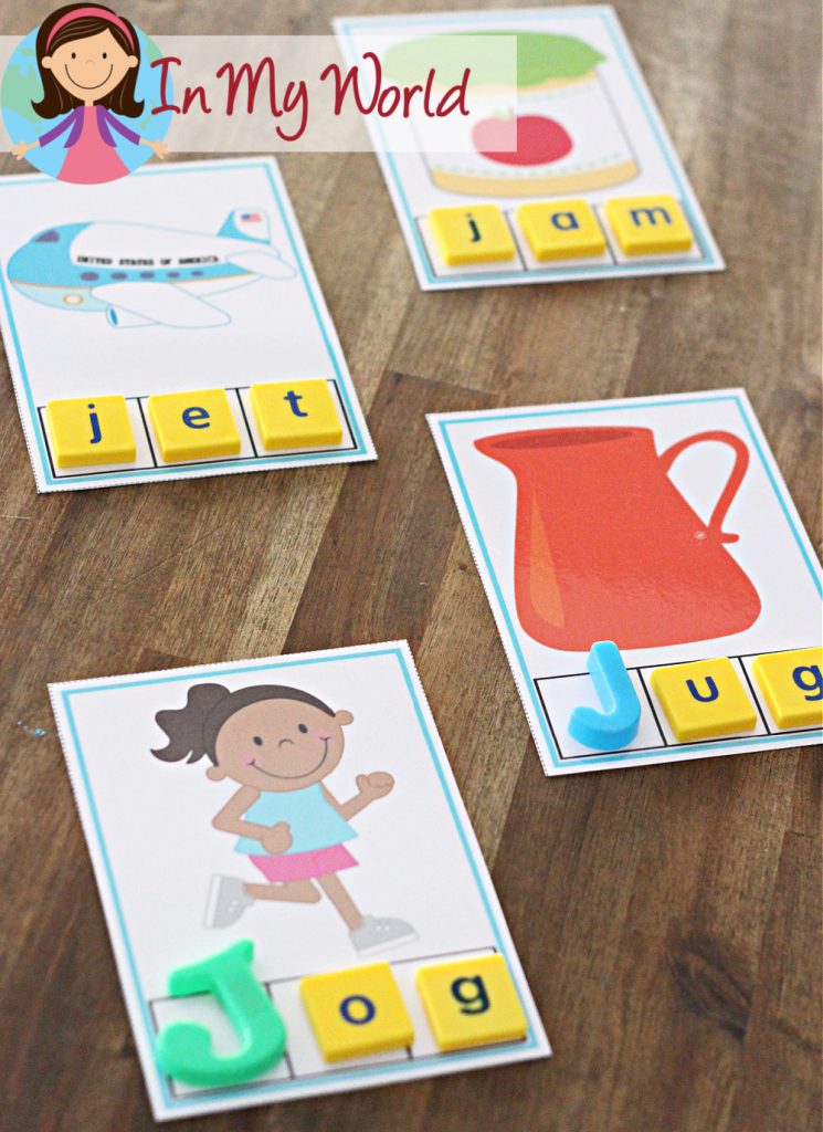 Preschool-Letter-J-CVC-cards-word-work - In My World