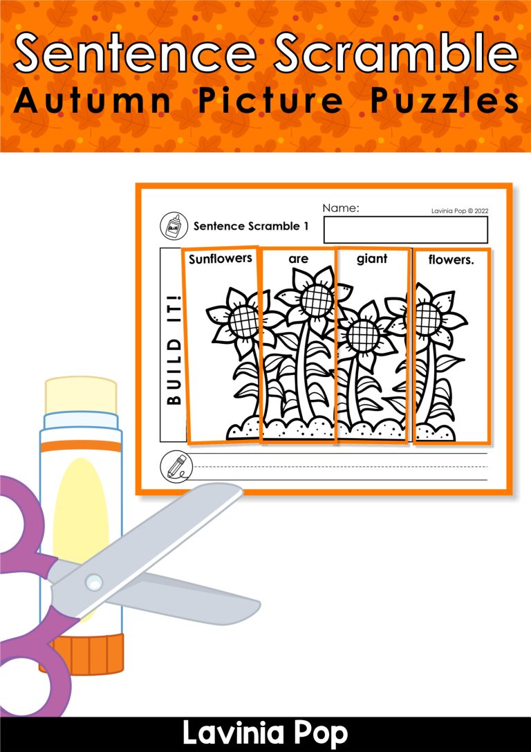 Sentence Scramble: Autumn /Fall Sentence Building Picture Puzzles - In ...