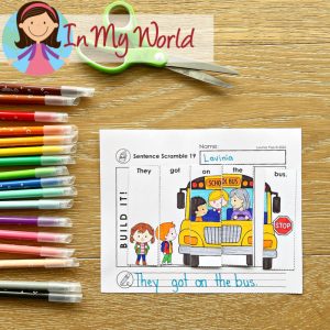 Sentence Building Activity: Back to School Picture Scramble - In My World