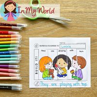 Sentence Building Activity: Back to School Picture Scramble - In My World