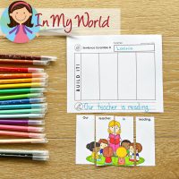 Sentence Building Activity: Back to School Picture Scramble - In My World