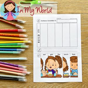 Sentence Building Activity: Back to School Picture Scramble - In My World