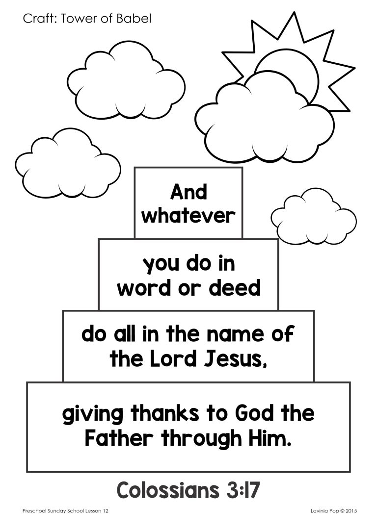 Sunday School Lesson 12 | The Tower of Babel - In My World