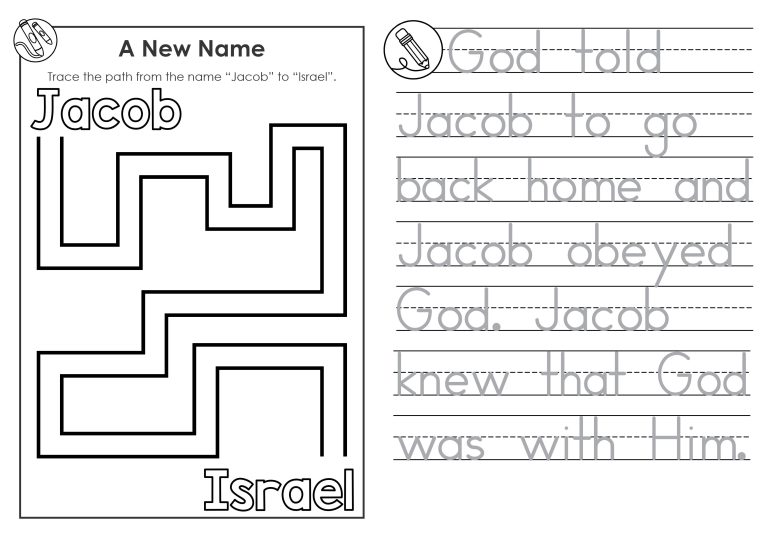 Sunday School Lesson 16 | A New Name For Jacob - In My World