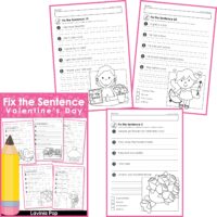 FREE Fix the Sentence: Valentine's Day - In My World