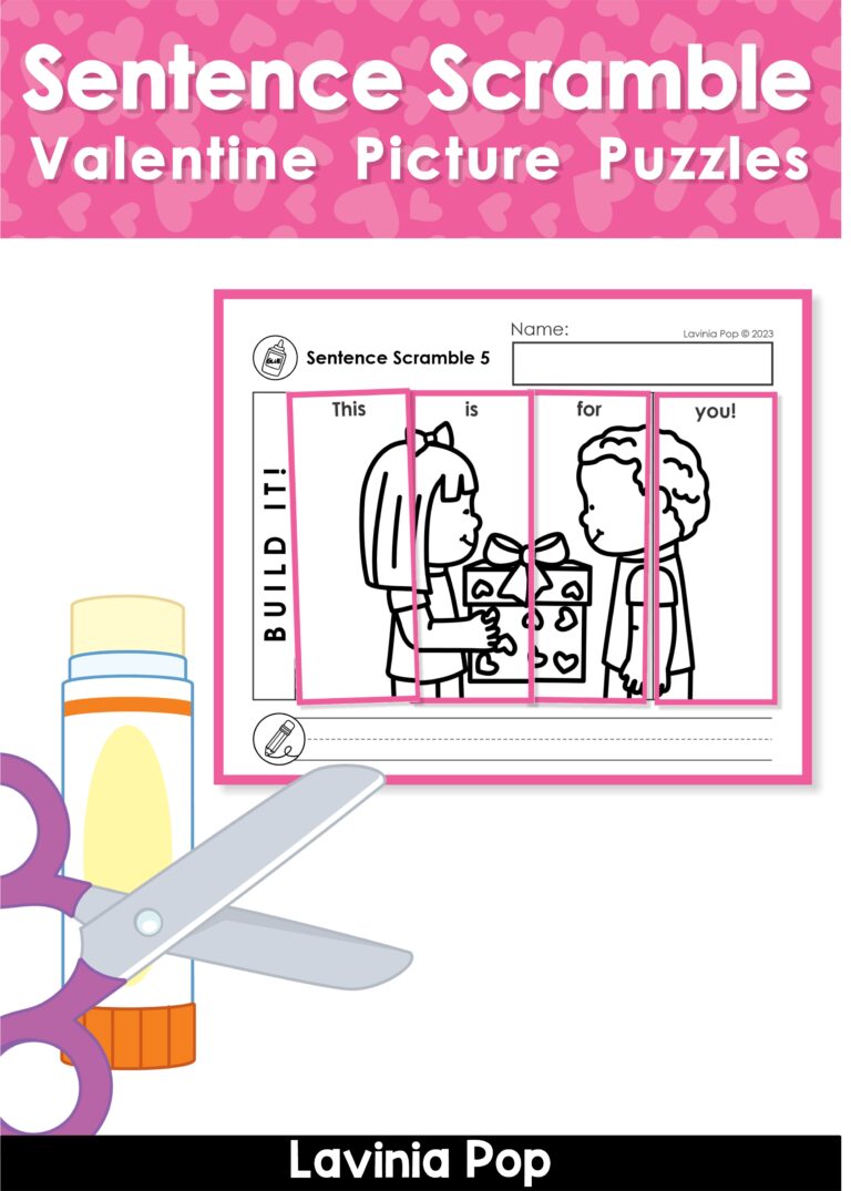 FREE Sentence Scramble: Valentine's Day Sentence Building Picture ...