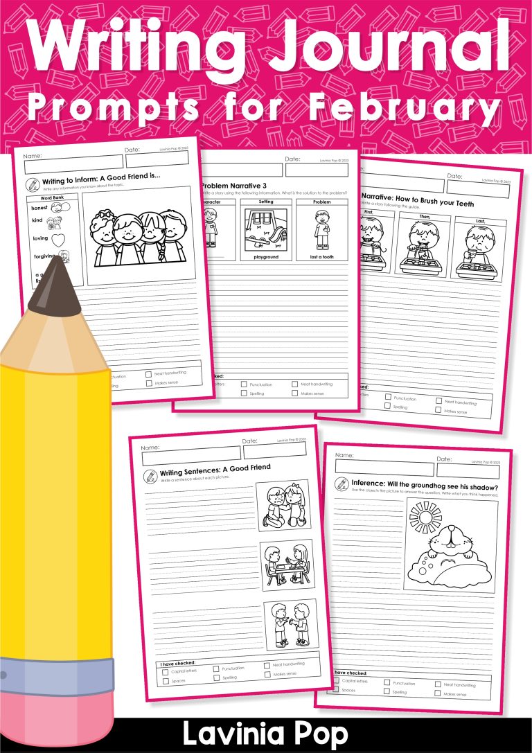 FREE Writing Journal: Prompts for February | Valentine's Day - In My World