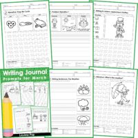 FREE Writing Journal: Prompts for March - In My World