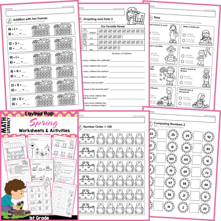 FREE Spring 1st Grade Worksheets and Activities No Prep | First Grade ...