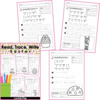 FREE Read, Trace, Write Handwriting: Easter - In My World