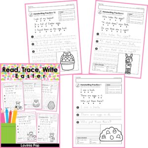 FREE Read, Trace, Write Handwriting: Easter - In My World