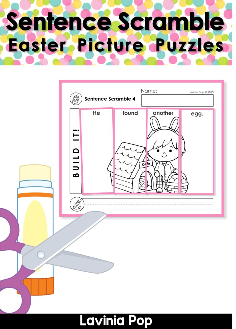 FREE Sentence Scramble: Easter Sentence Building Picture Puzzles - In ...