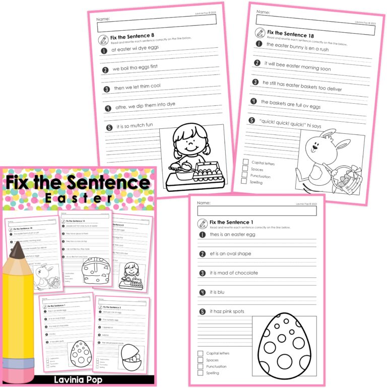 FREE Fix the Sentence: Easter - In My World