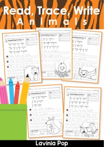 FREE Read, Trace, Write Handwriting: Animals - In My World