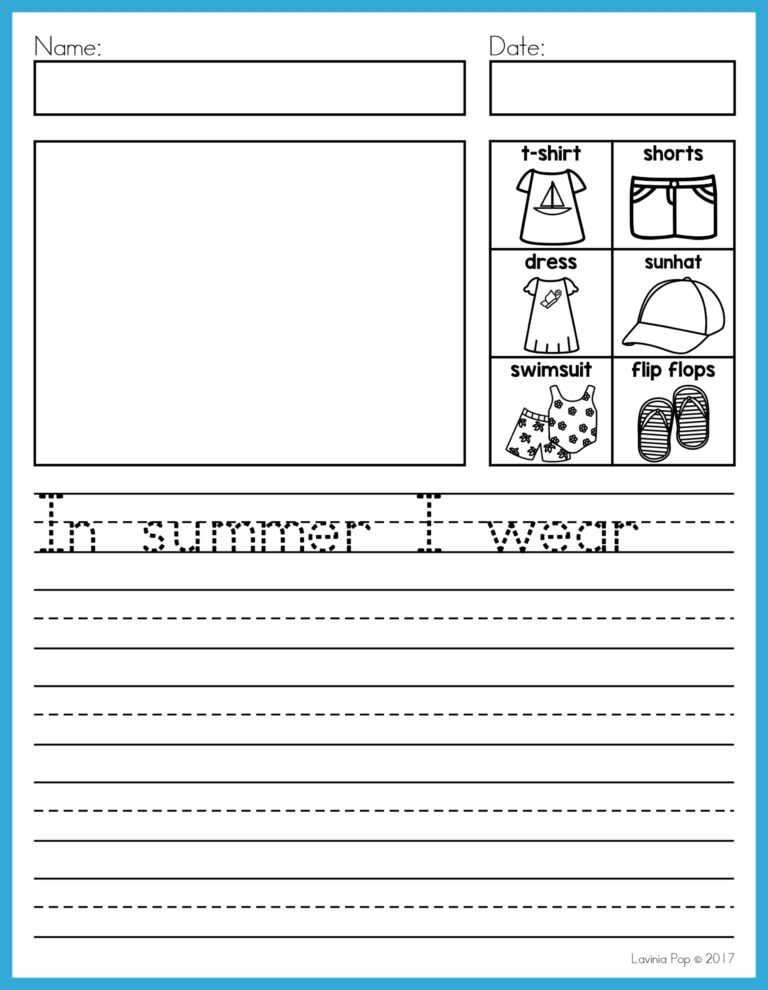 FREE June Writing Journal Prompts - In My World