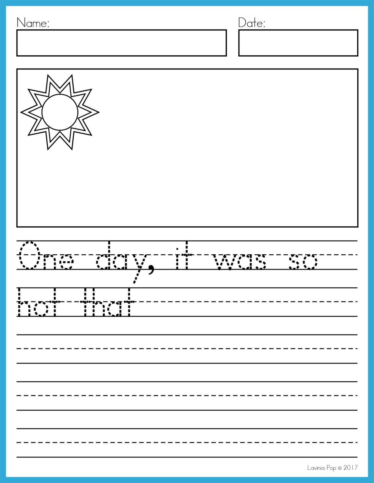 FREE June Writing Journal Prompts - In My World