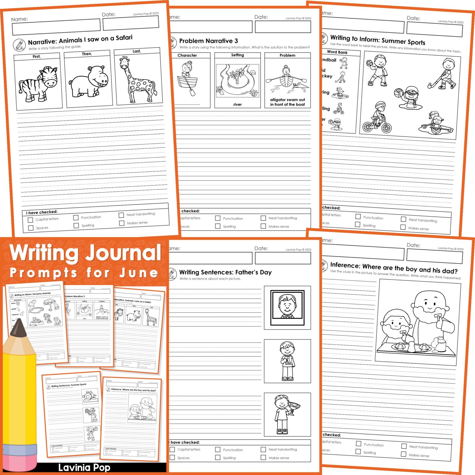 FREE Writing Journal: Prompts for June - In My World
