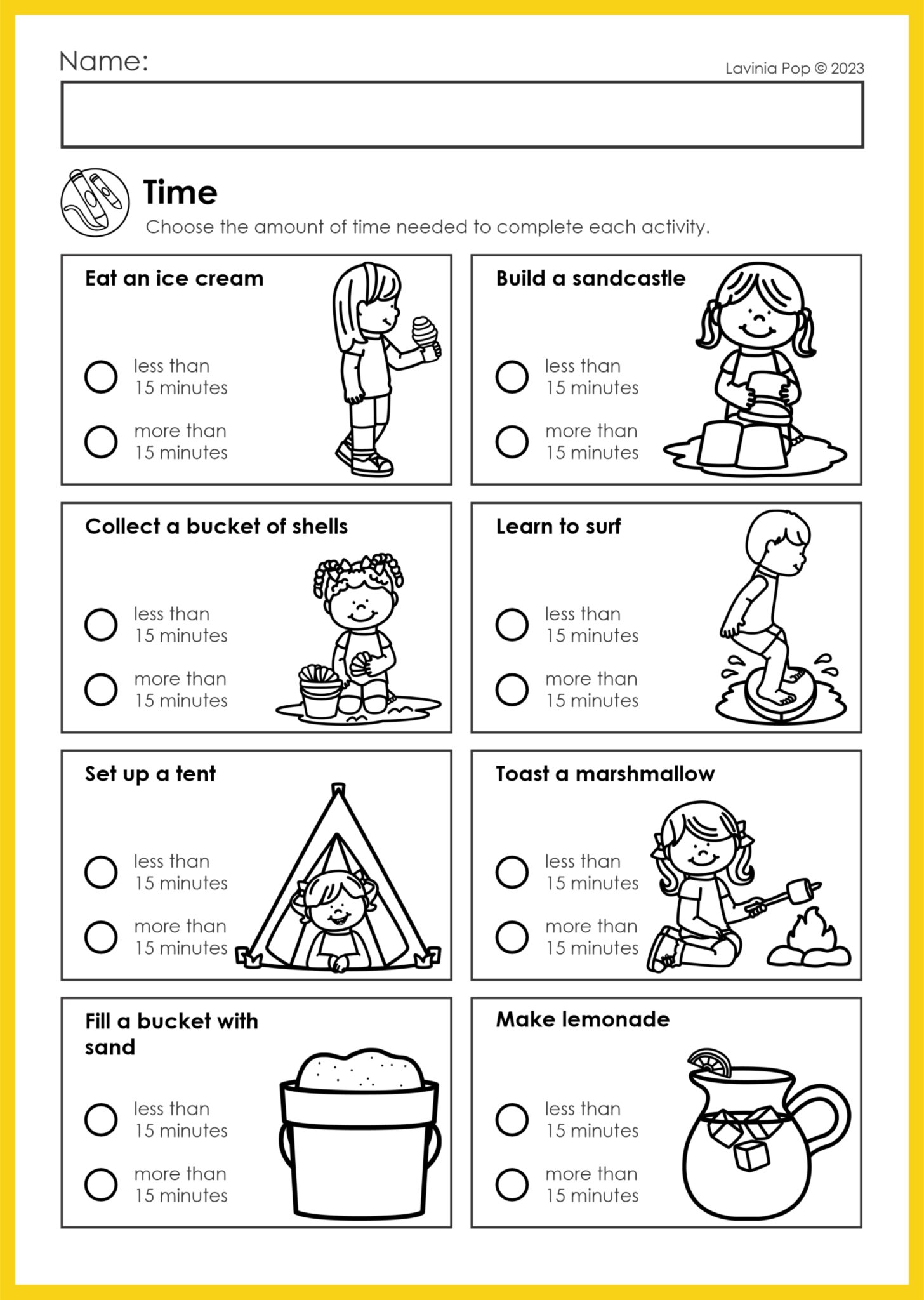 FREE Worksheets: Summer 1st Grade Worksheets and Activities No Prep ...
