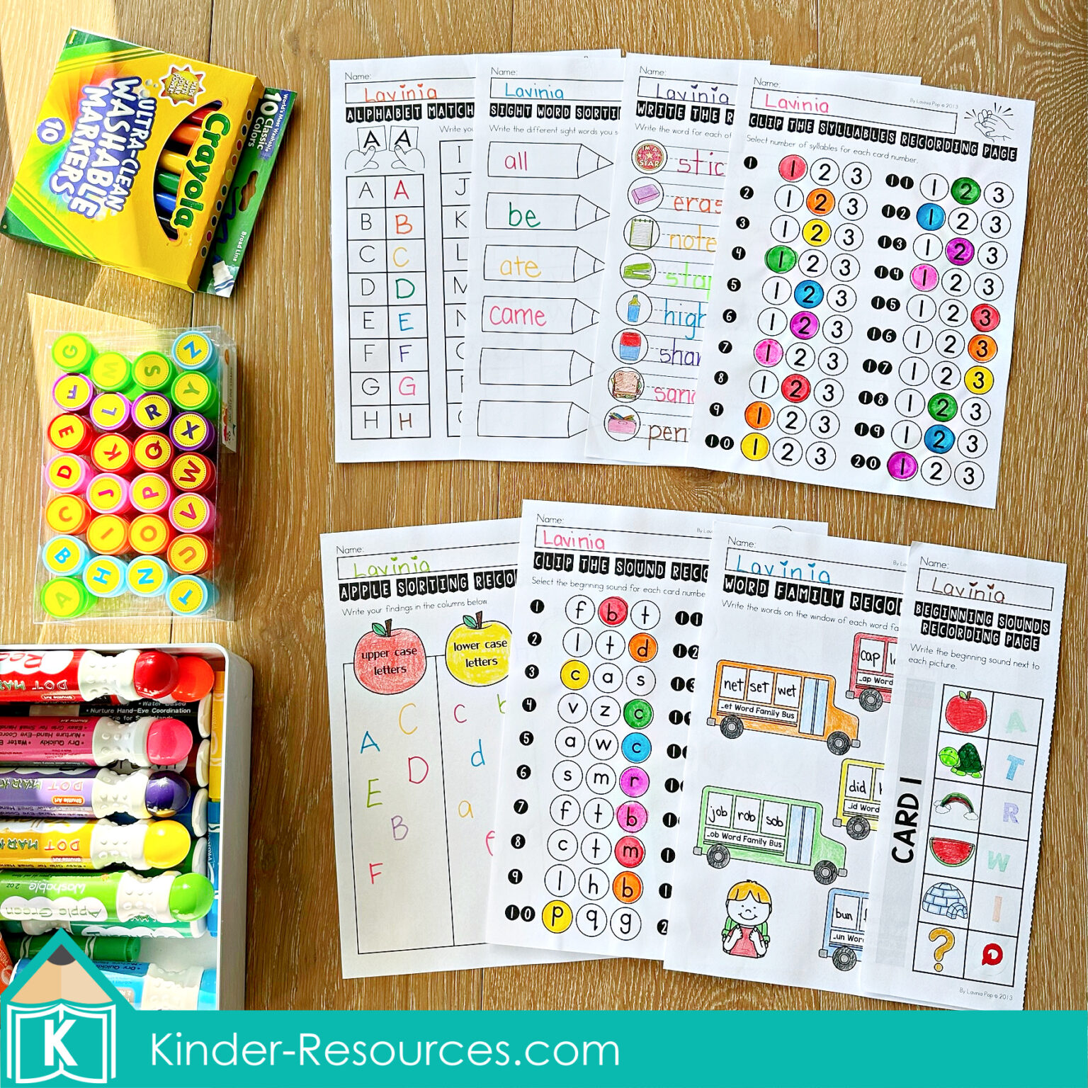 Back to School Literacy Centers for Kindergarten | Morning Tubs / Bins ...