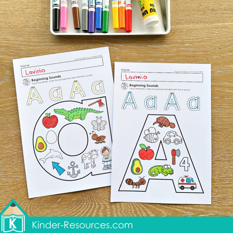 Preschool Alphabet Letter of the Week A - In My World