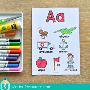 Preschool Alphabet Letter of the Week A - In My World
