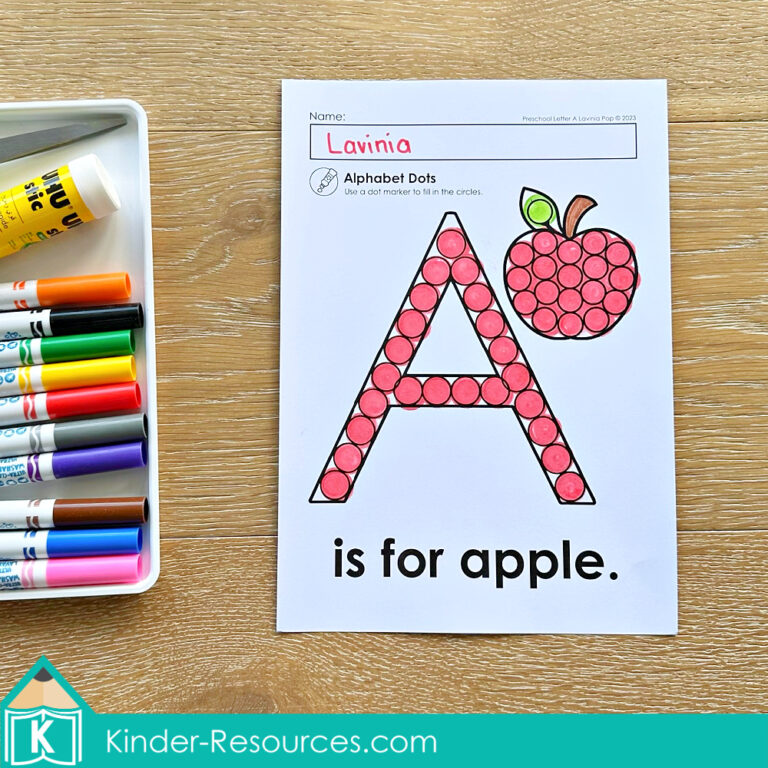 Preschool Alphabet Letter of the Week A - In My World