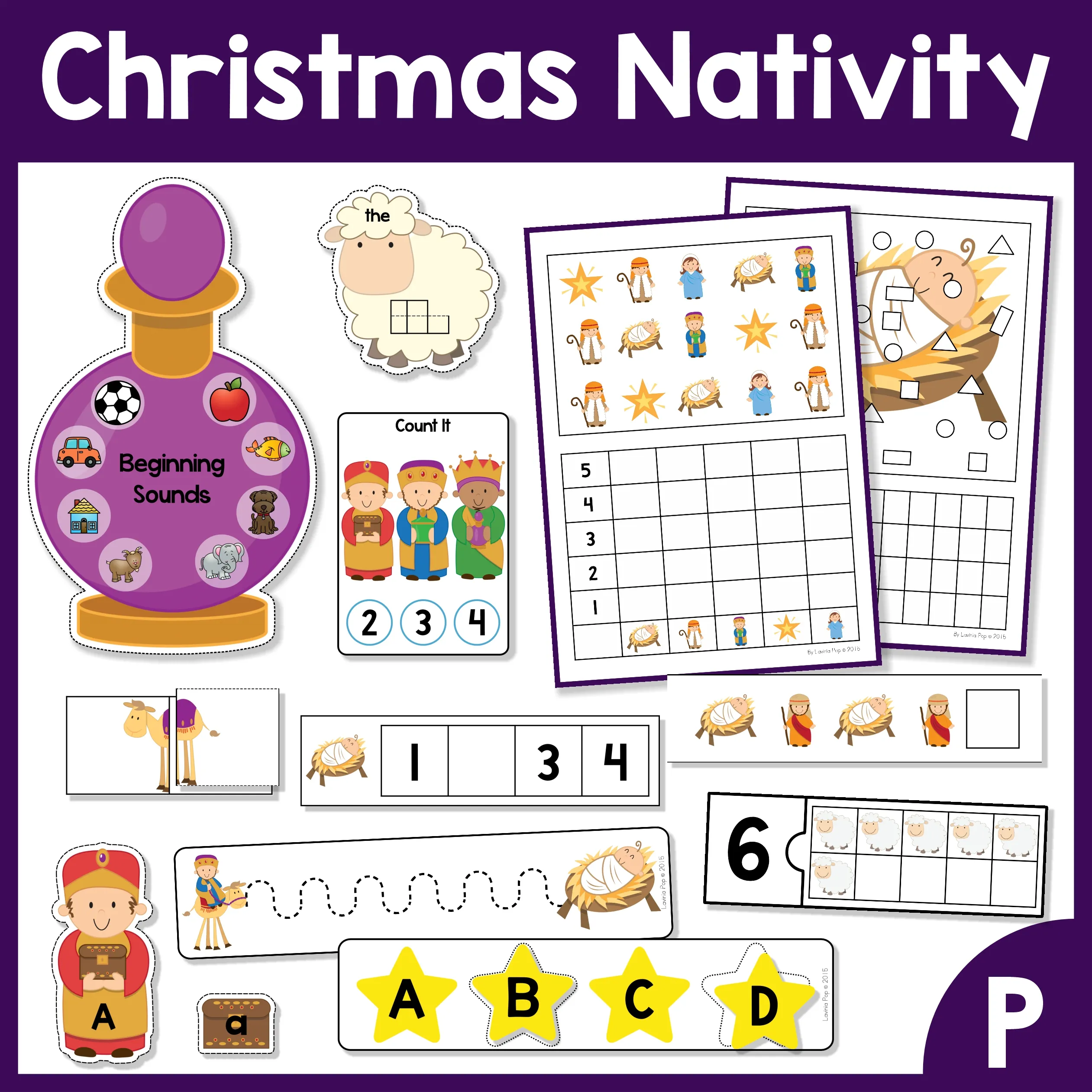 Christmas Beginning Sounds Worksheets FREE Christmas Math Worksheets