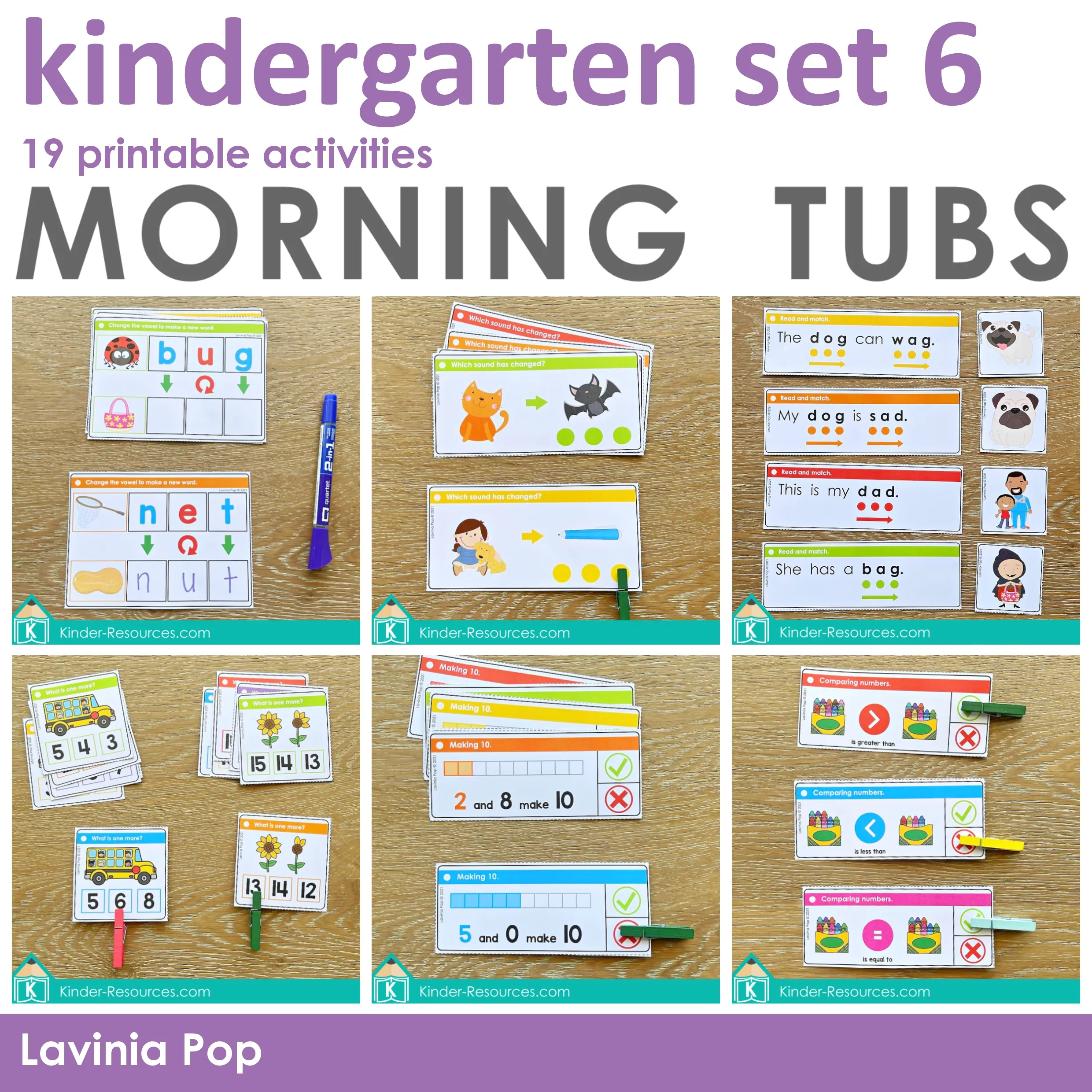 Kindergarten Morning Bins | Tubs | Centers Set 6 - In My World