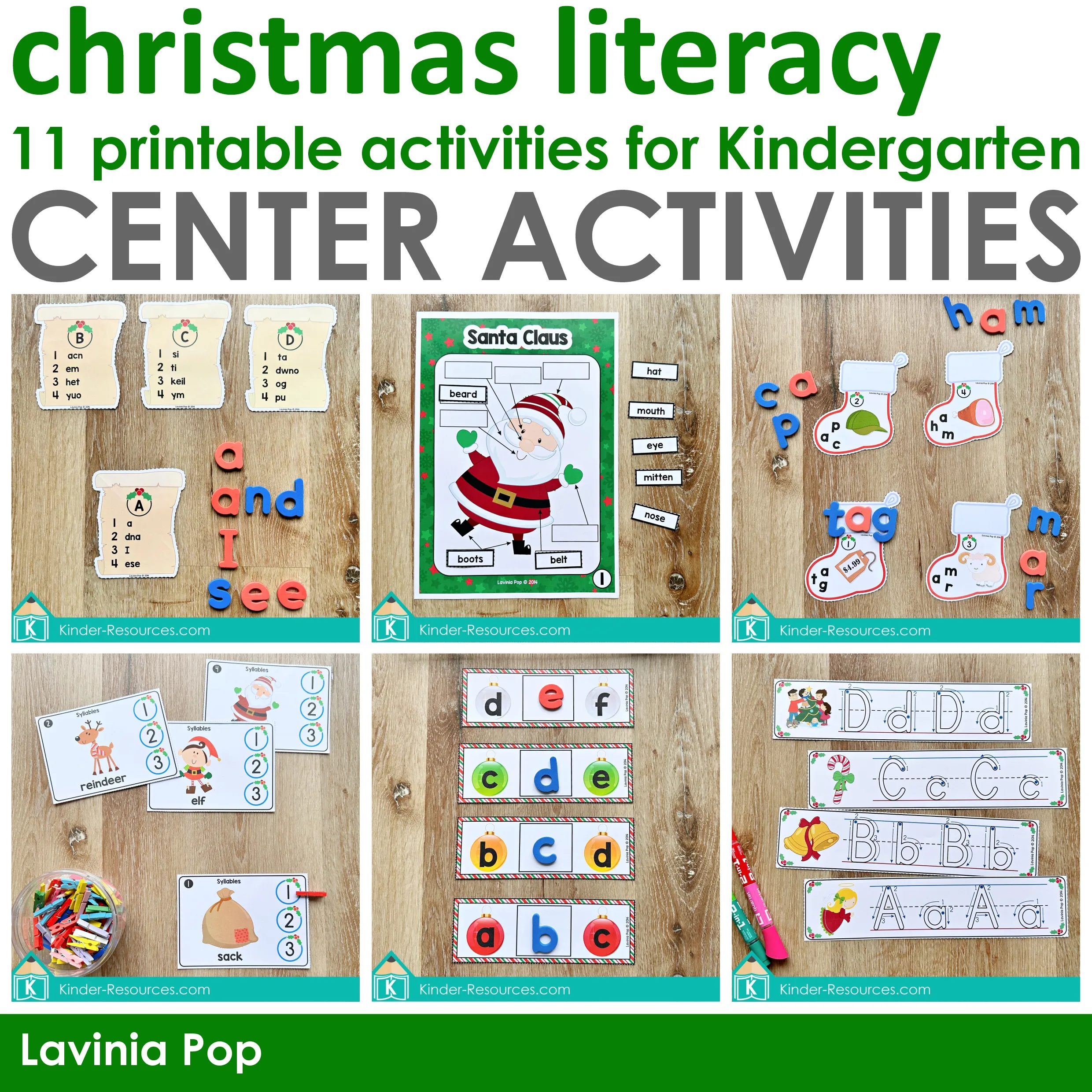 Christmas Literacy Centers for Kindergarten - In My World