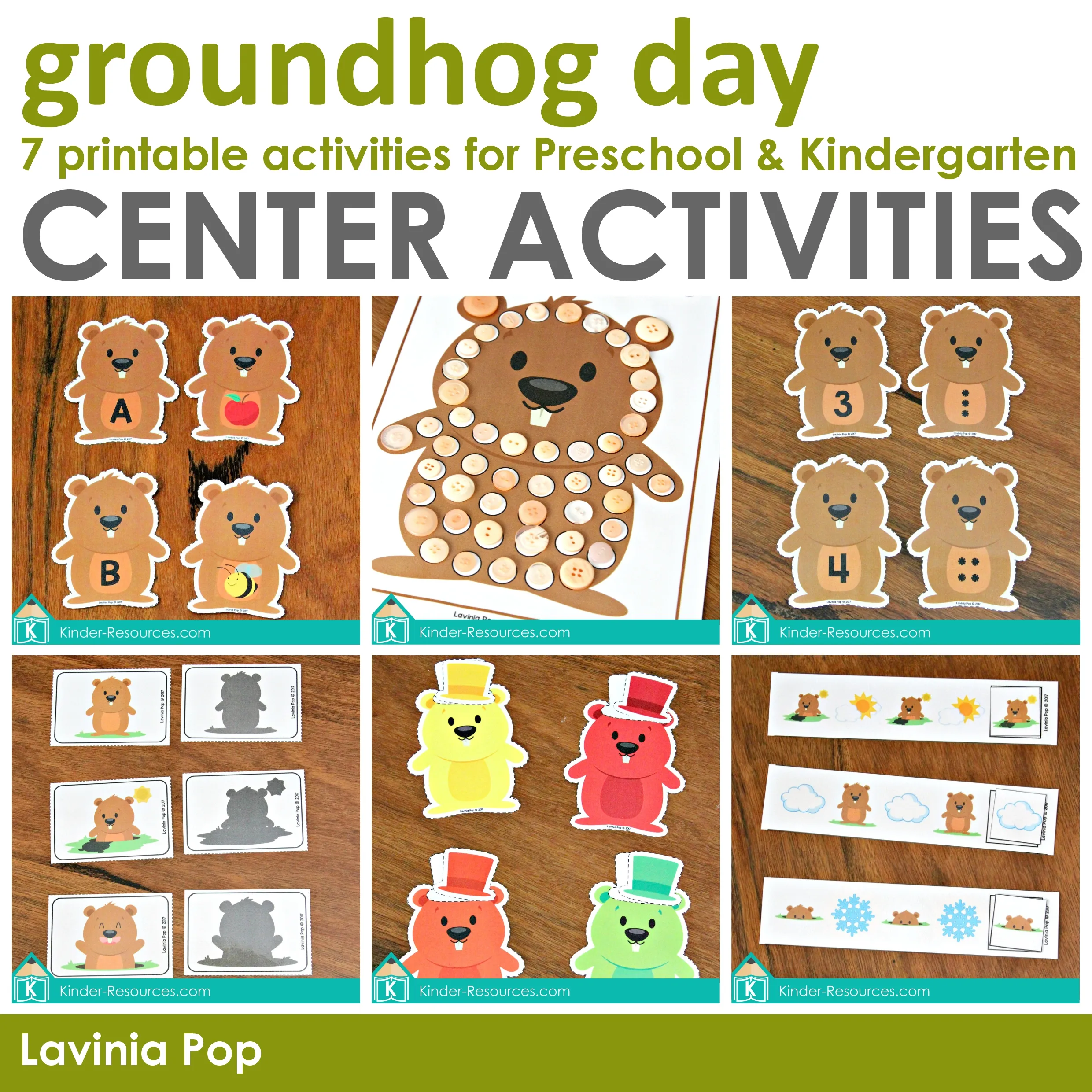 Groundhog Day Preschool Centers - In My World