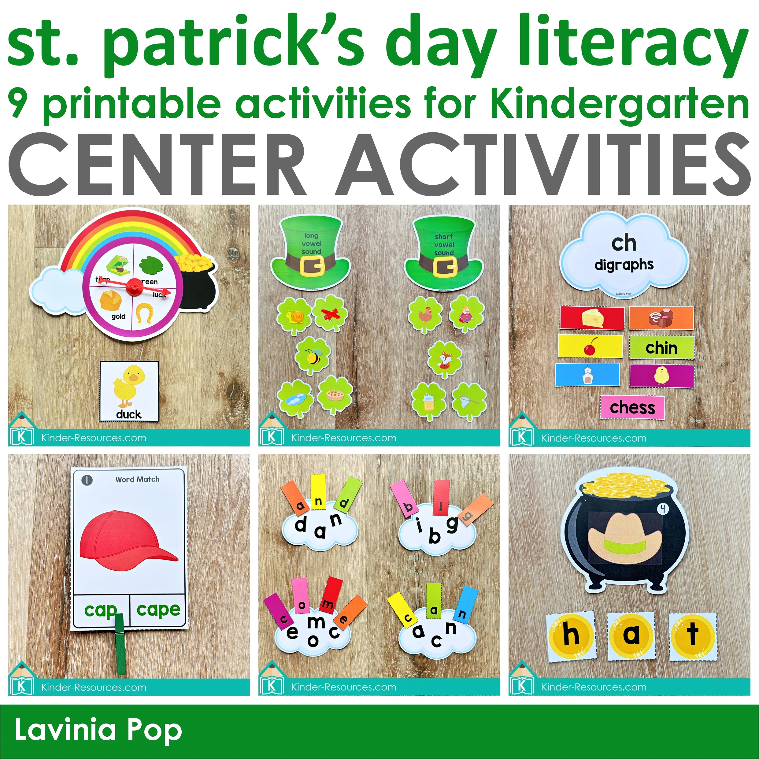 St. Patrick’s Day Literacy Centers for Kindergarten - In My World