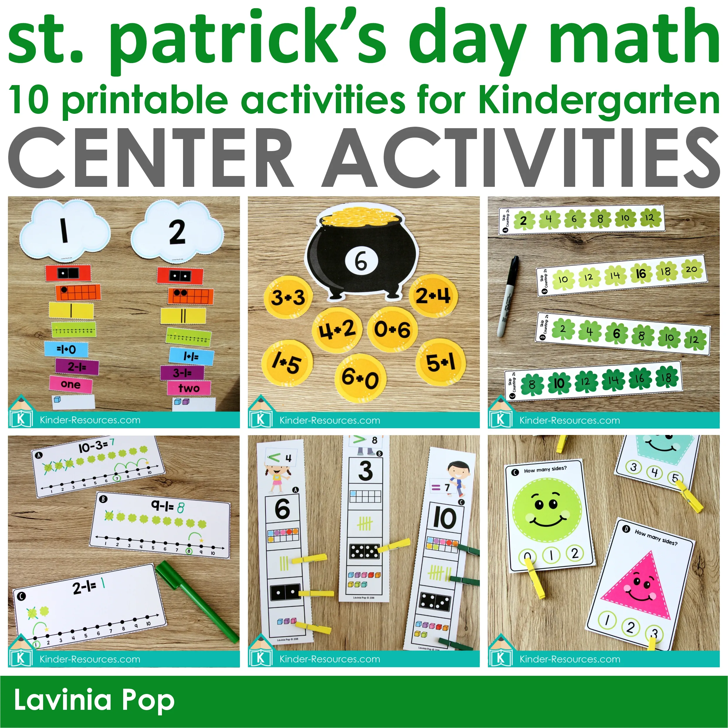 St. Patrick's Day Math Centers for Kindergarten | Morning Tubs - In My ...