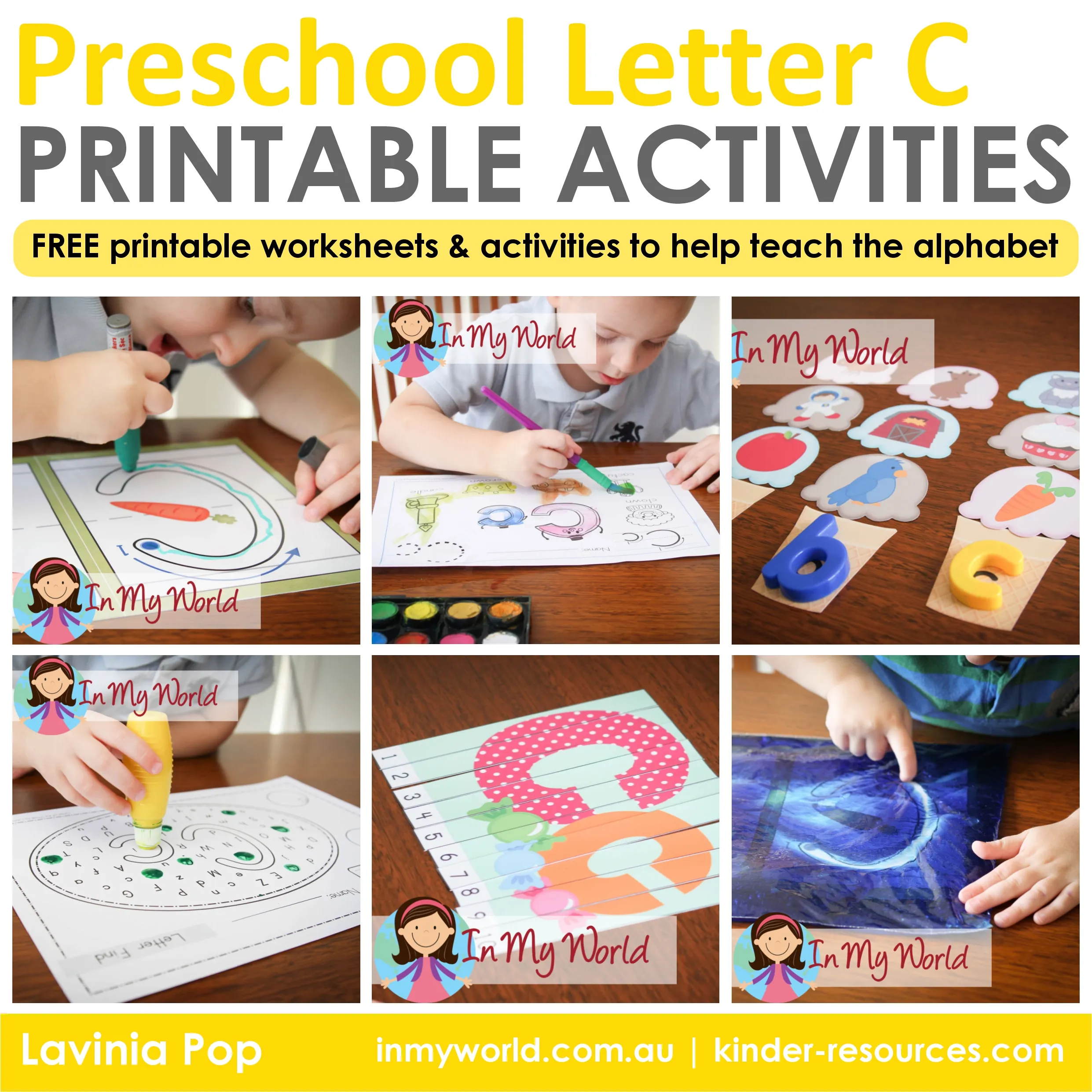 Preschool Letter C Printable Activities & Crafts - In My World